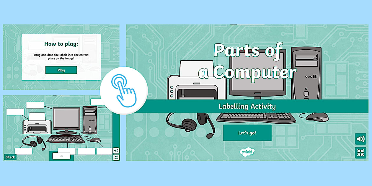 KS1 Parts of a Computer Labelling Activity (teacher made)
