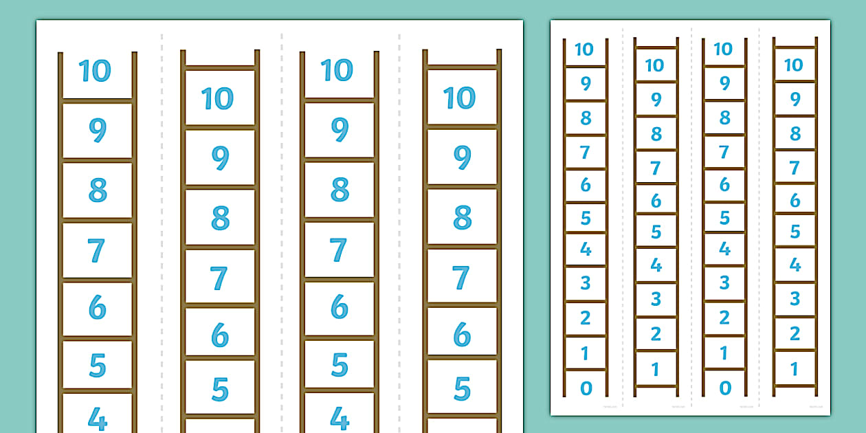 Number Ladder (0-10) (teacher made) - Twinkl
