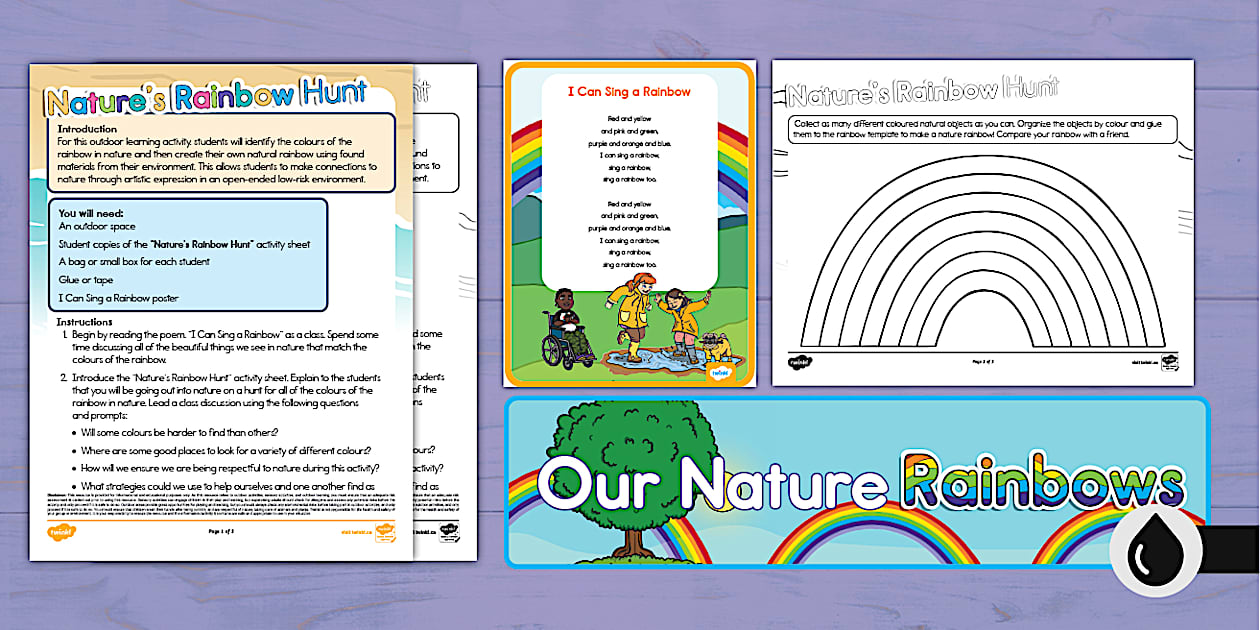 Summer in Canada: Nature's Rainbow Hunt (teacher made)