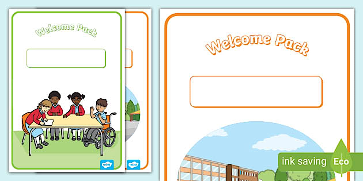 Editable Welcome Pack Covers (Portrait) (teacher made)