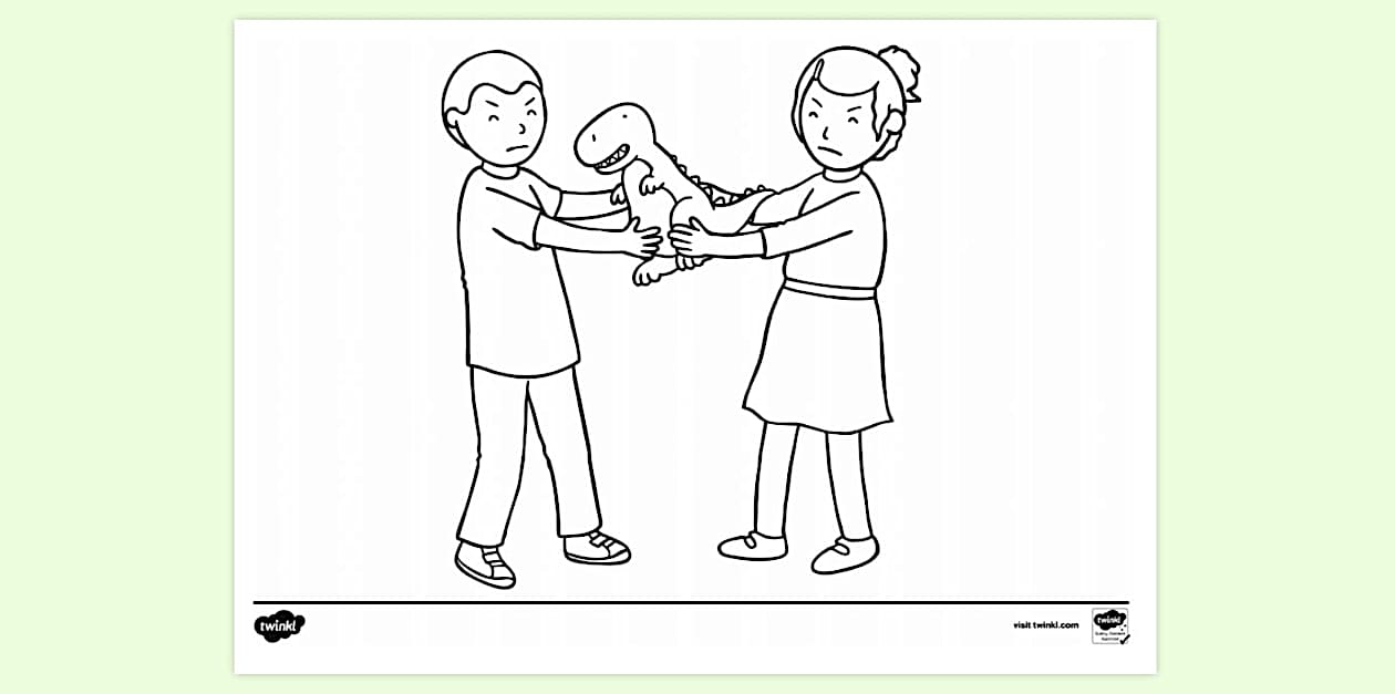 Child Not Sharing or Cooperating | Colouring Sheets