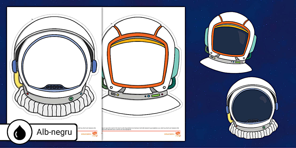 Astronaut – Măști pentru jocul de rol (teacher made)