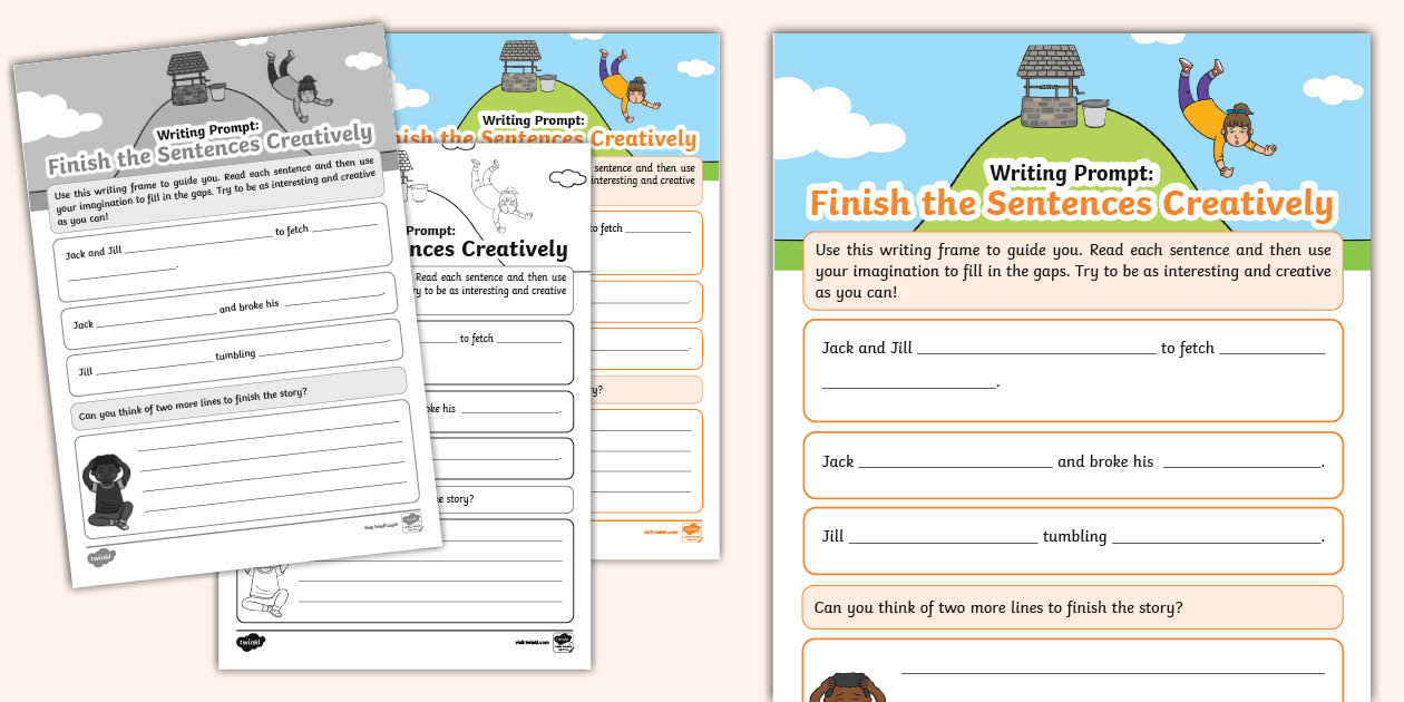 Writing Prompt: Finish the Jack and Jill Sentences Creatively