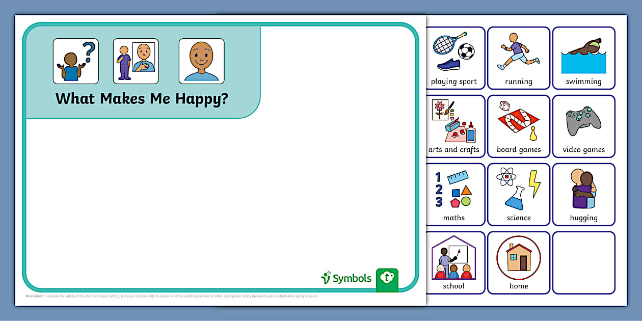 Twinkl Symbols: 'What Makes Me Happy?' Activity - Twinkl