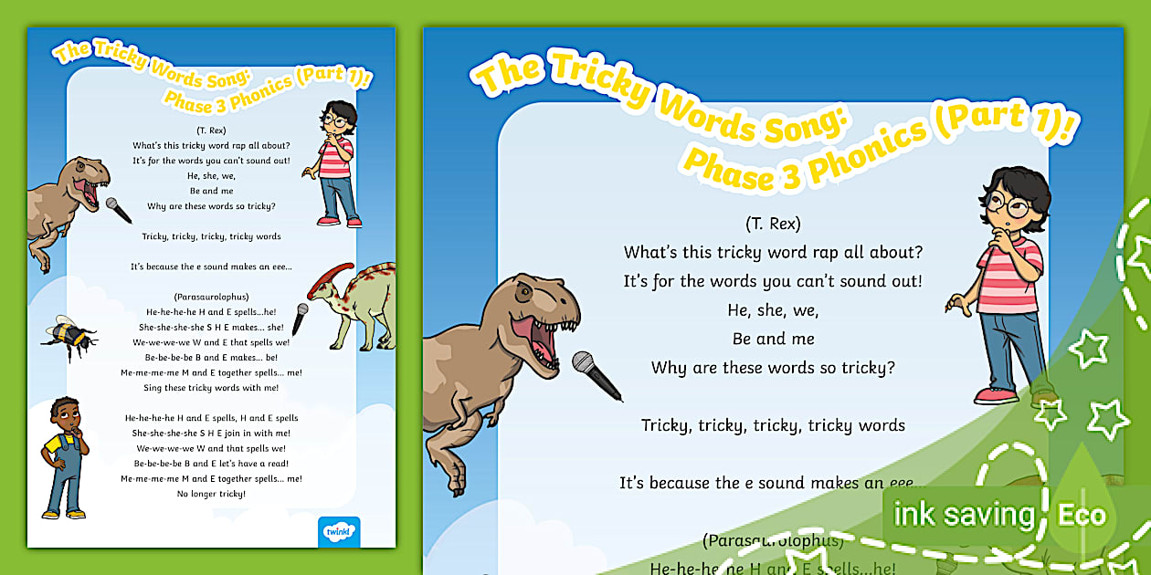 The Tricky Words Song | Phonics Resources (teacher made)