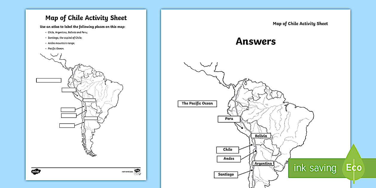 All about Chile Worksheet (teacher made) - Twinkl