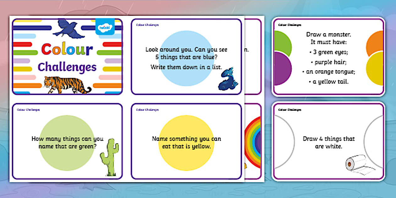 Colour Challenge Cards