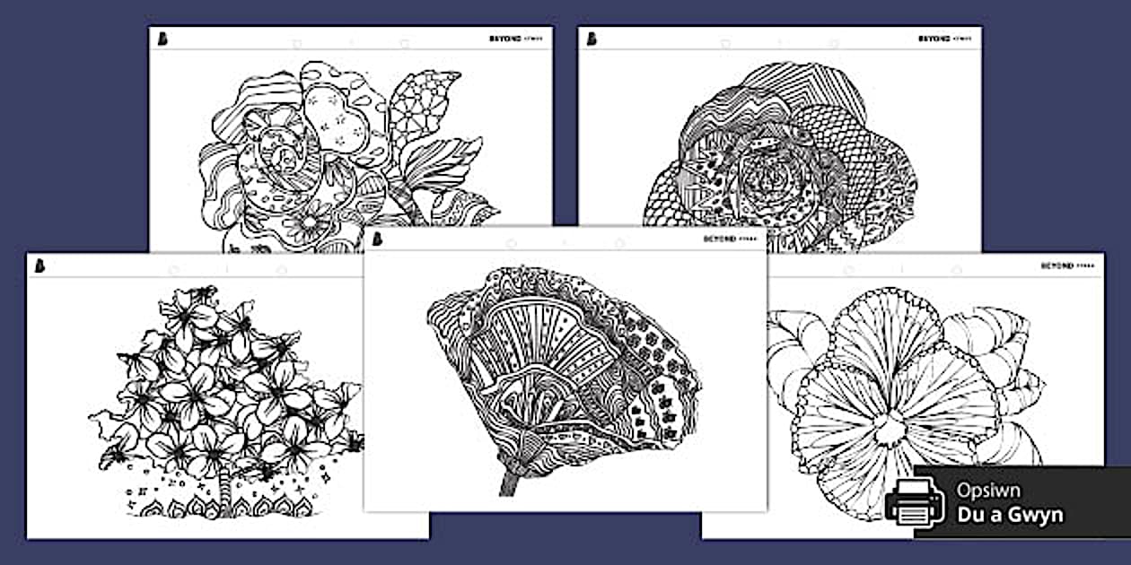 Stress Awareness: Mindfulness Colouring - Twinkl