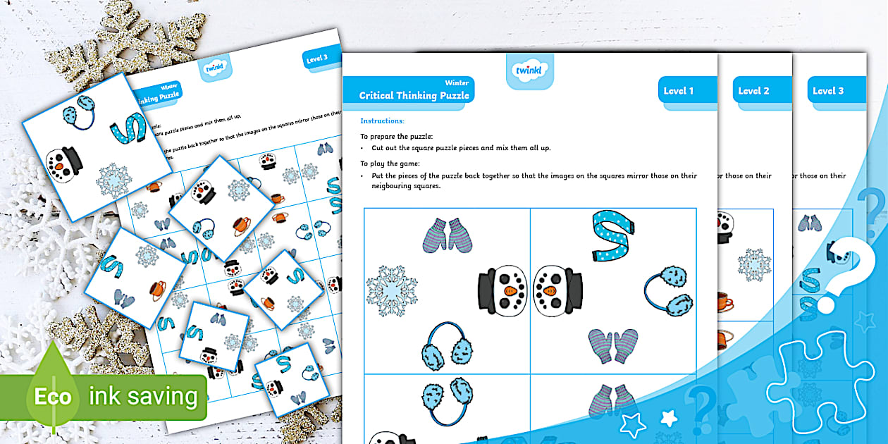 Winter Critical Thinking Jigsaw Puzzle Pack - Twinkl Puzzled