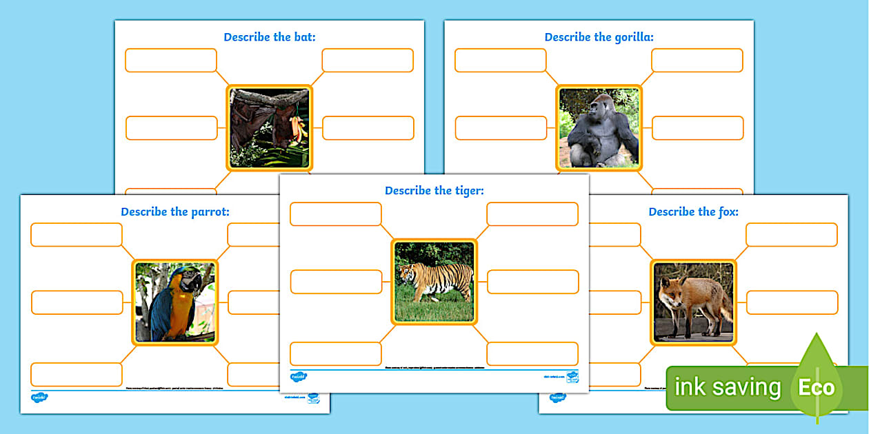 Describe the Picture Activity Sheets | Describe the Animal