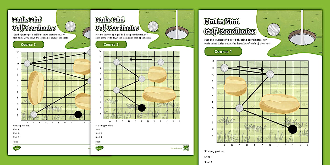 Maths Mini Golf Coordinates (teacher made) - Twinkl