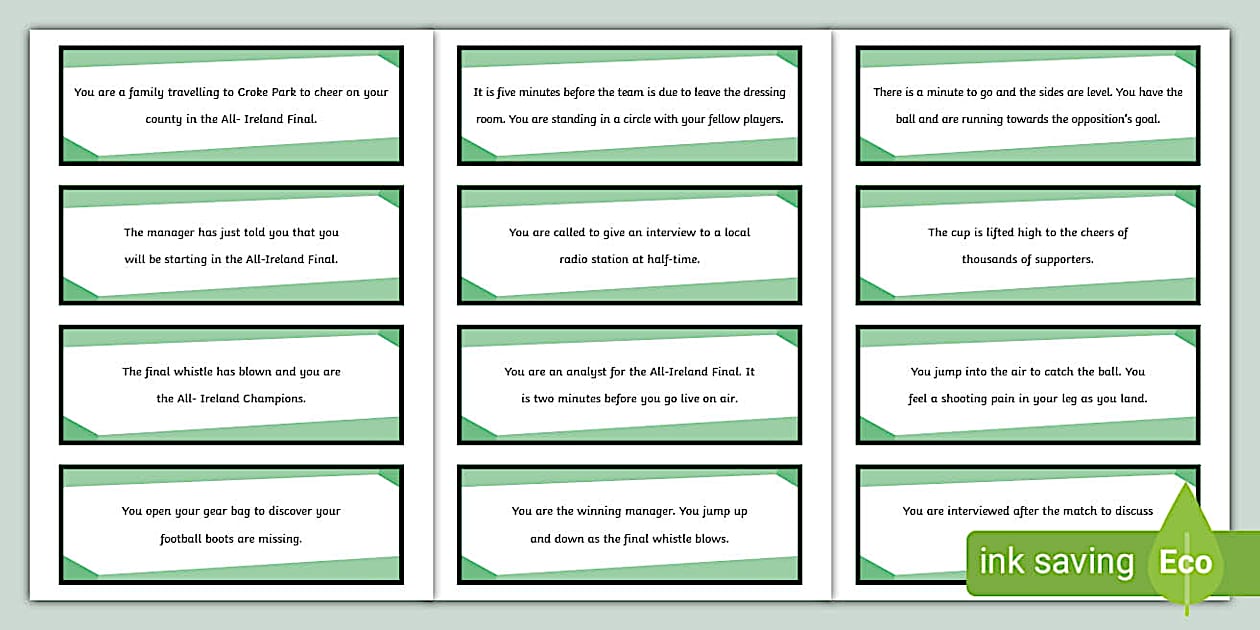 All-Ireland Final (Drama Activity Cards)
