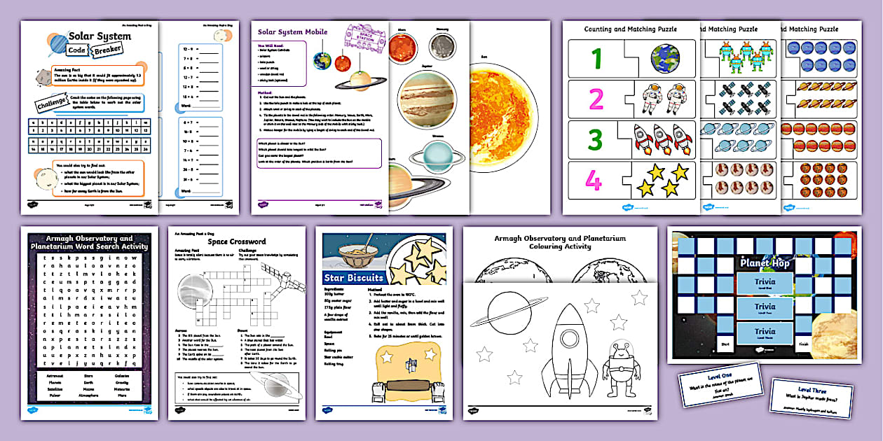 Northern Ireland Stars and Space-Themed Summer Activity Pack