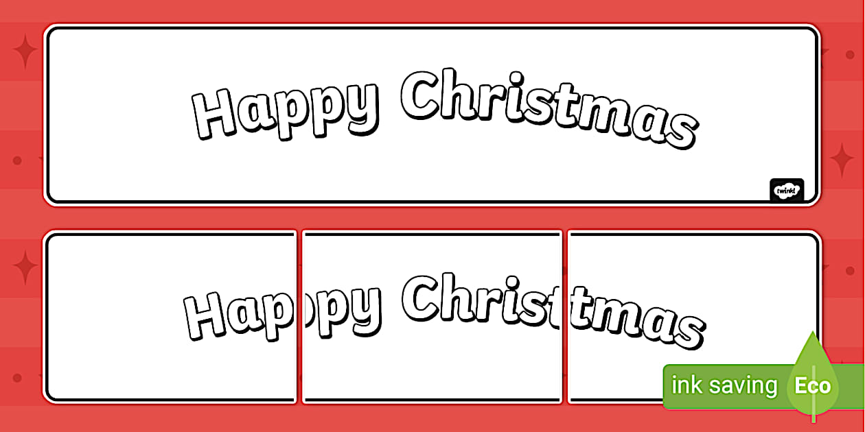 Happy Christmas Collaborative Drawing Display Banner