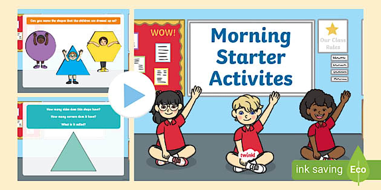 EYFS Morning Starter Activities PowerPoint (teacher made)