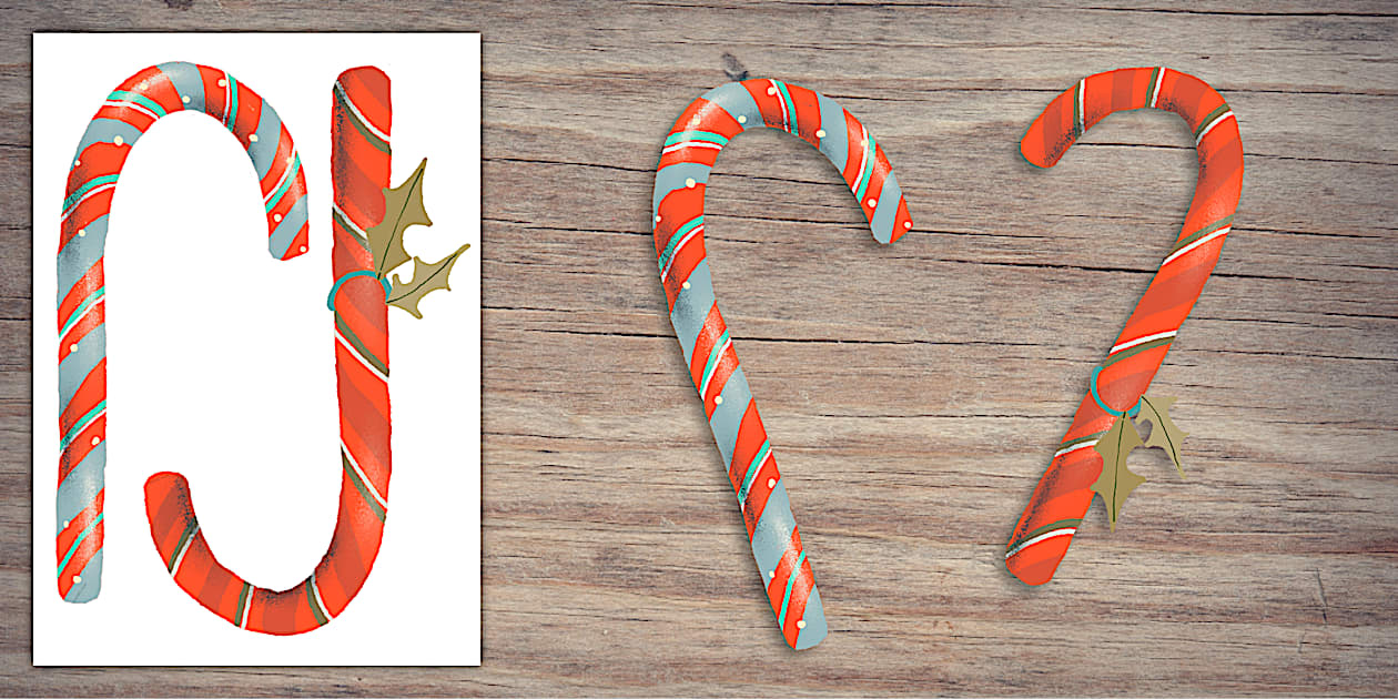 Christmas Printable Candy Canes | Twinkl Party