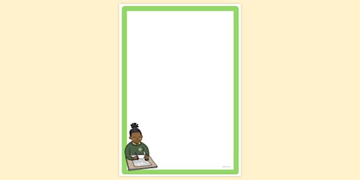 Girl Writing Page Border | Page Borders | Twinkl Resources