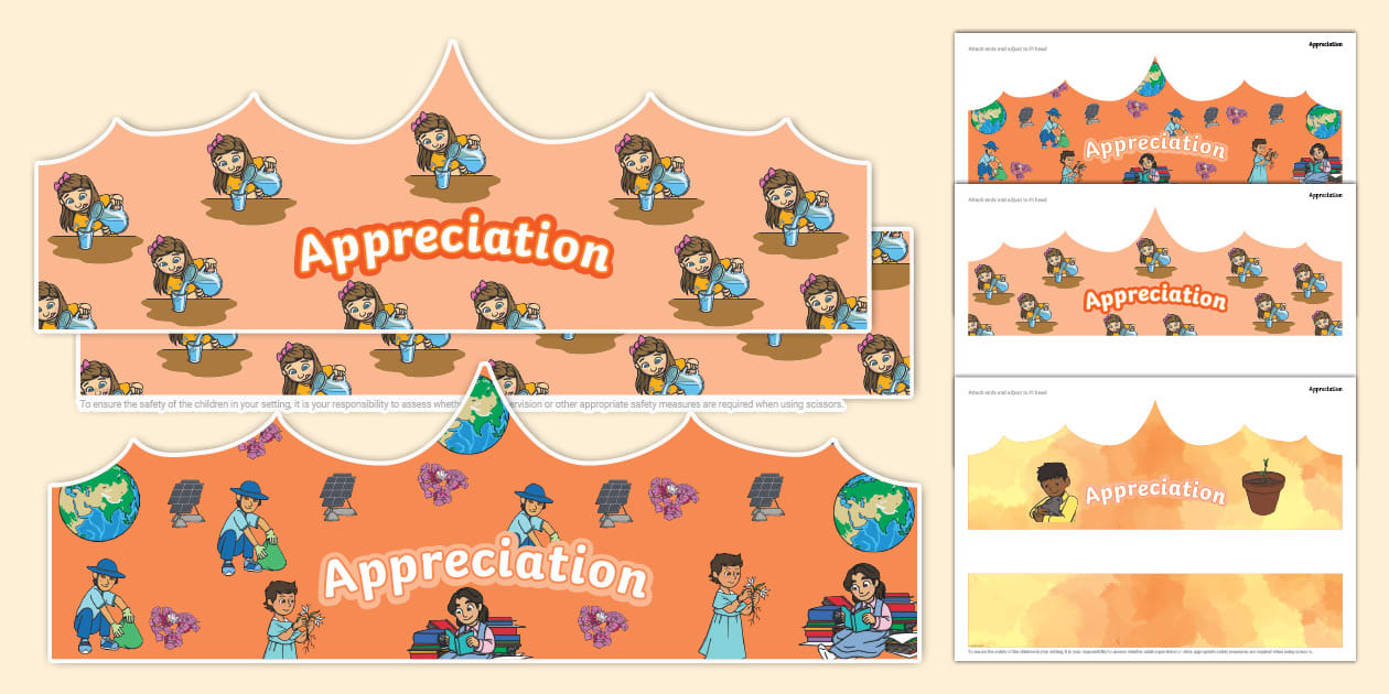 Values Hats - Appreciation (Hecho por educadores) - Twinkl