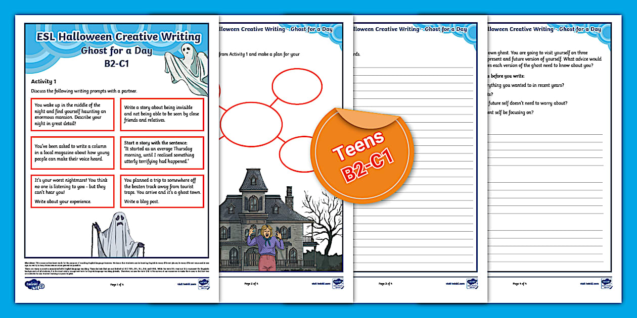 Twinkl ESL Halloween Creative Writing Activity - Twinkl