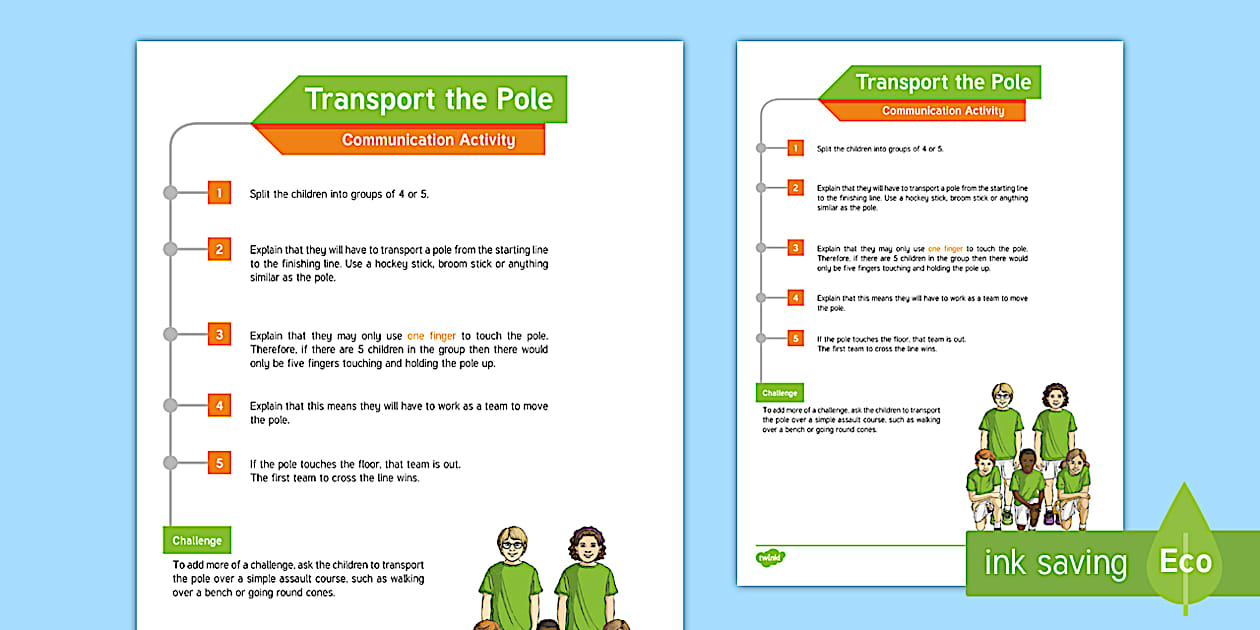 Transport the Pole Team Building Activity (teacher made)