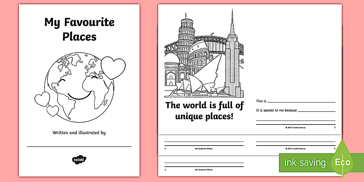 SA My Favourite Places Booklet (teacher made) - Twinkl