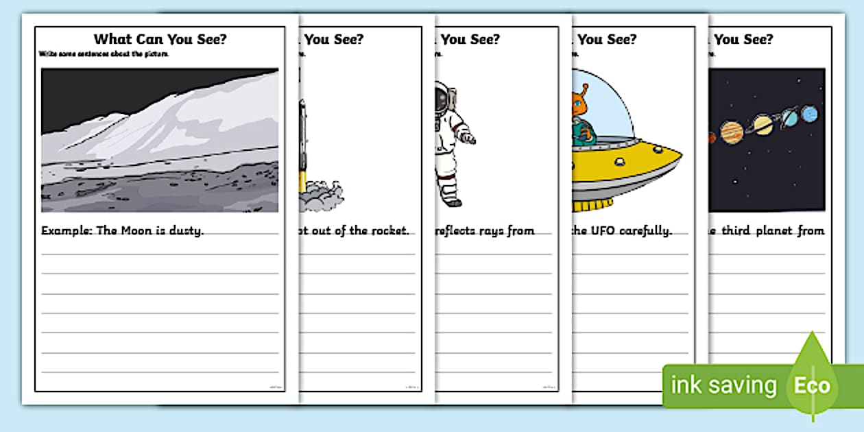 Cursive KS1 Space Writing Stimulus Picture Pack - Twinkl