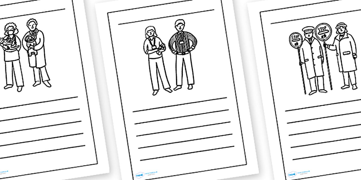 Jobs - People Who Help Us Writing Templates - ESL Writing about Jobs