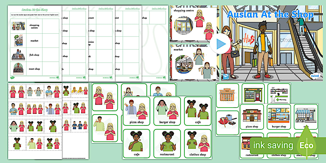 Auslan At the Shop Pack (teacher made) - Twinkl