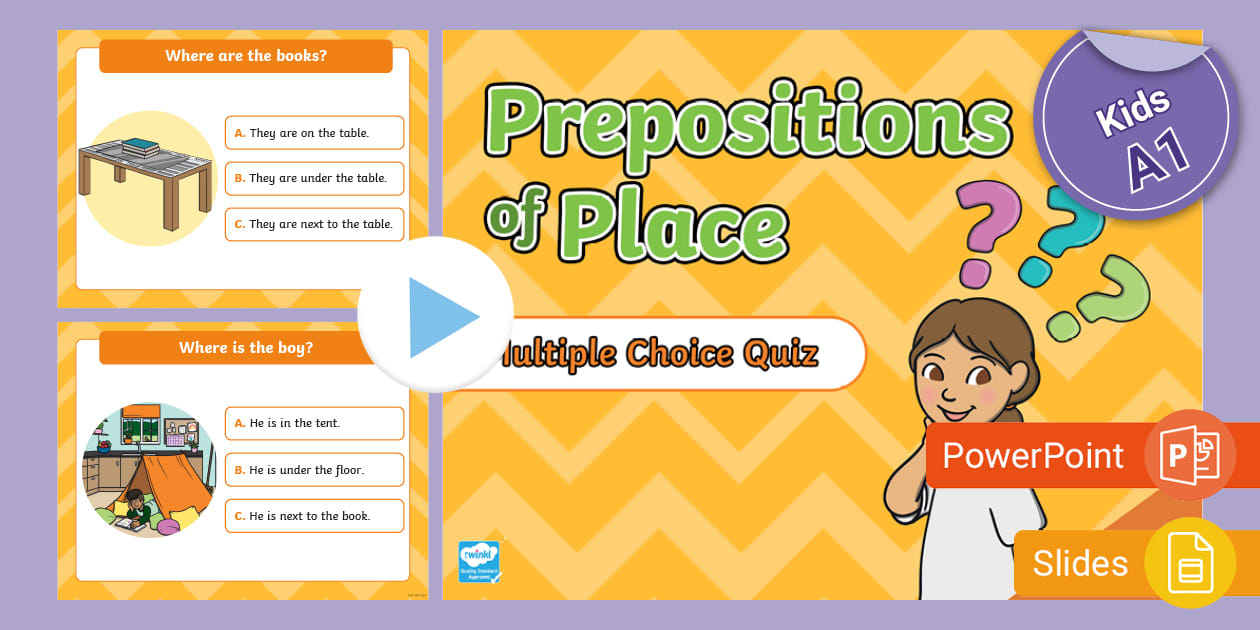 ESL Prepositions of Place Quiz for Kids - Twinkl