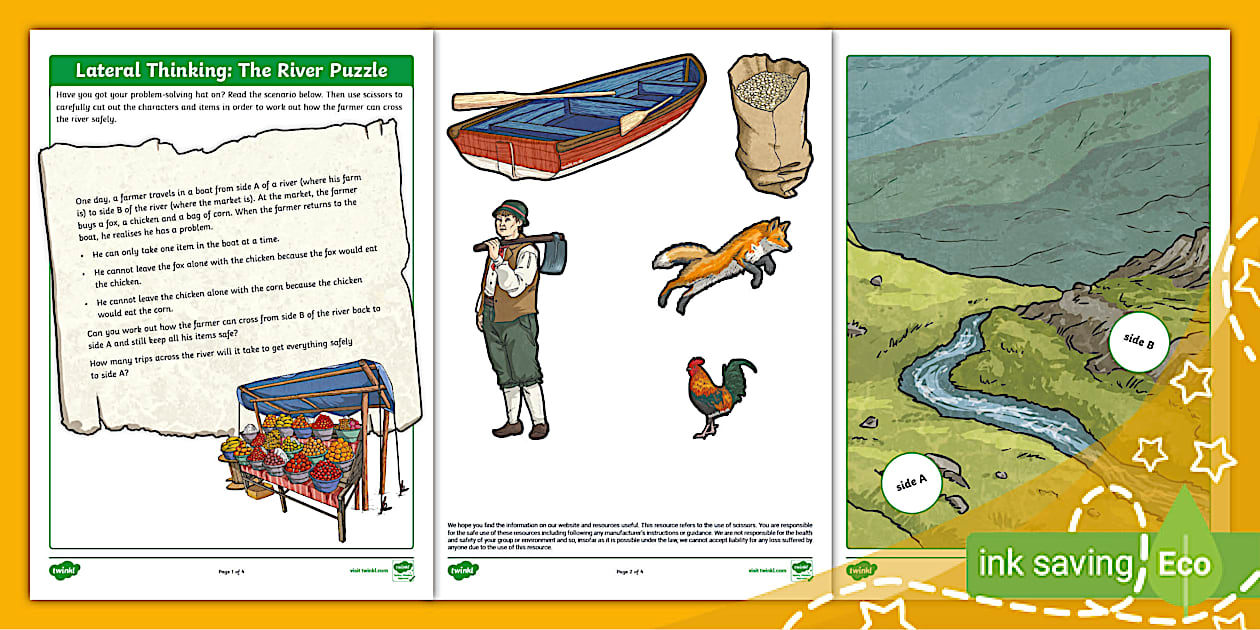 River Crossing Lateral Thinking Puzzle (teacher made)