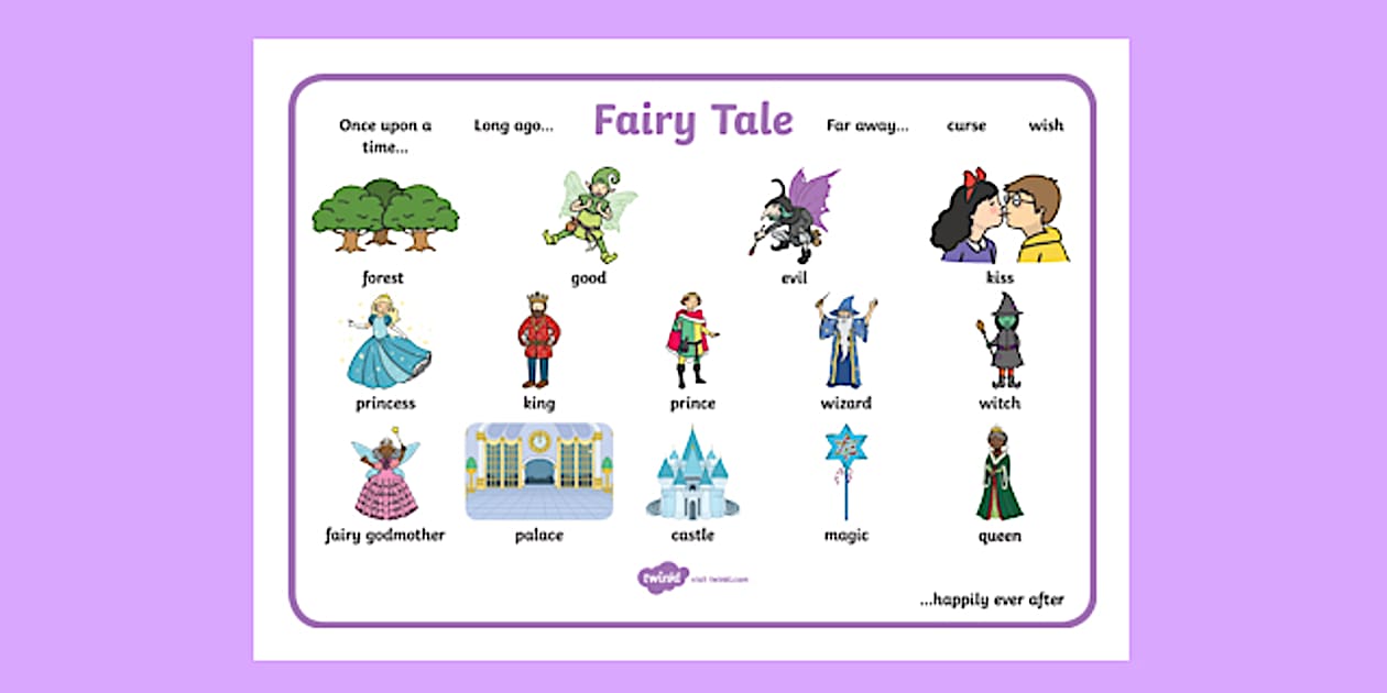 Fairy Tale Word Mat (teacher made) - Twinkl