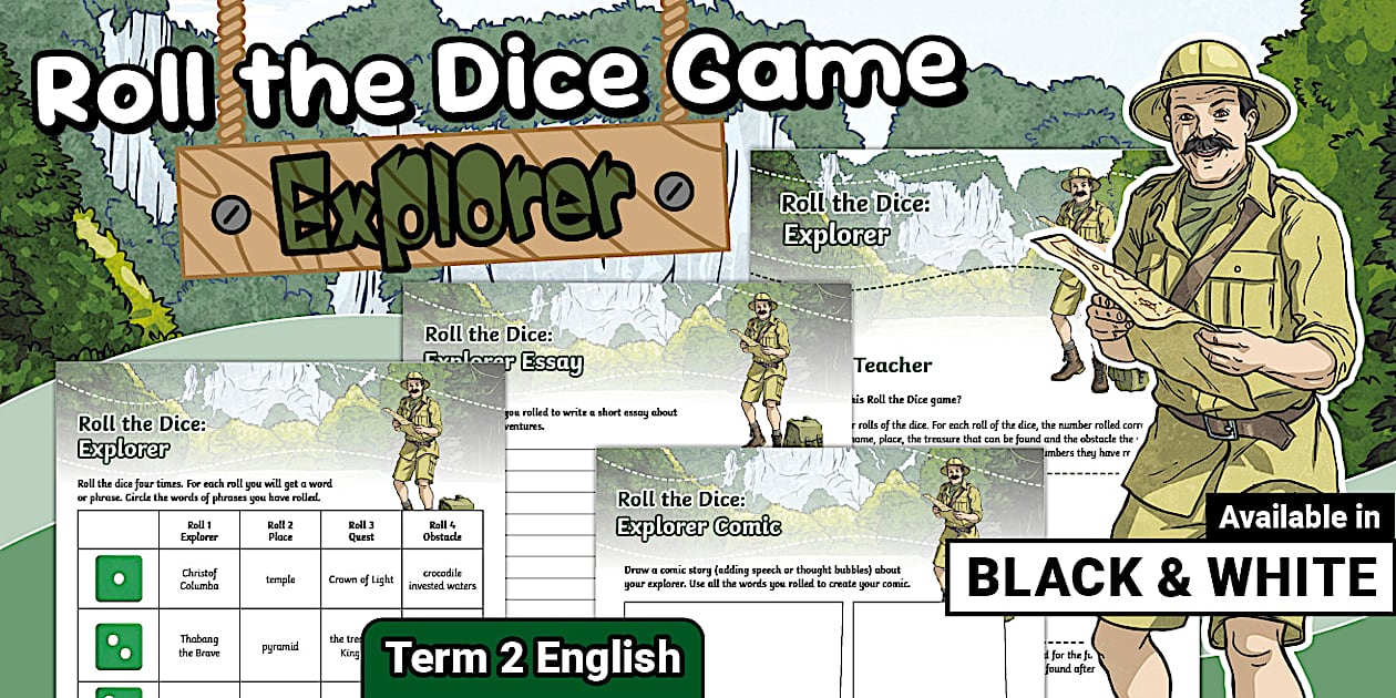IP English Roll the Dice: Explorer Board Game (CAPS Aligned)