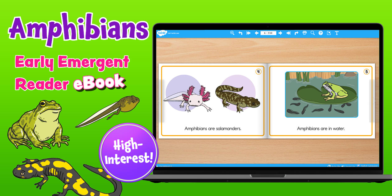 Amphibians Emergent Reader eBook (teacher made) - Twinkl