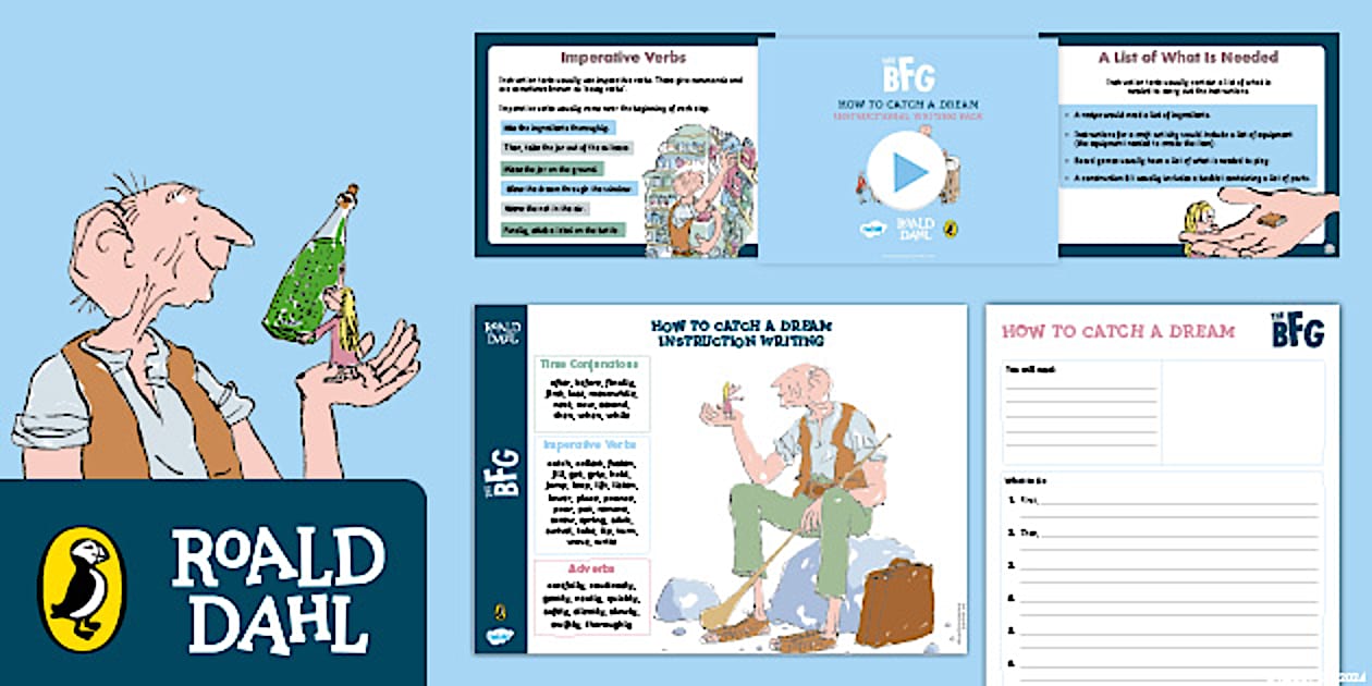 The BFG: How to Catch a Dream Instructional Writing Lesson Teaching Pack