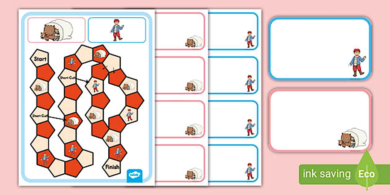 The Mitten Story Editable Board Game (teacher made) - Twinkl