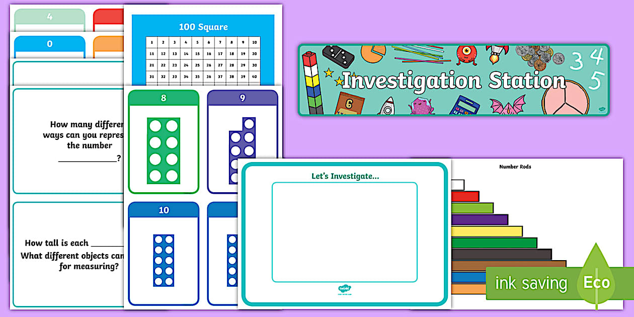 KS1 Investigation Station Maths Interactive Display Pack