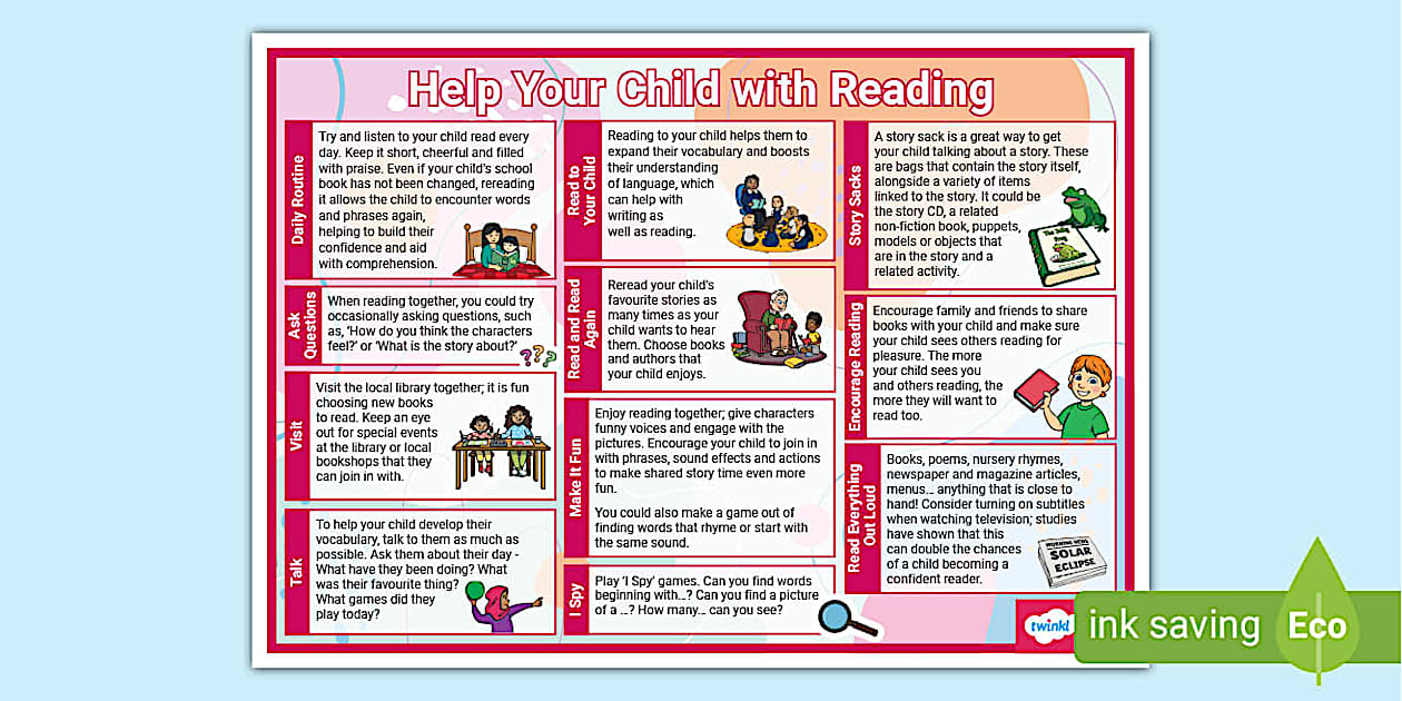 Year 1 Help Your Child with Reading Poster for Parents