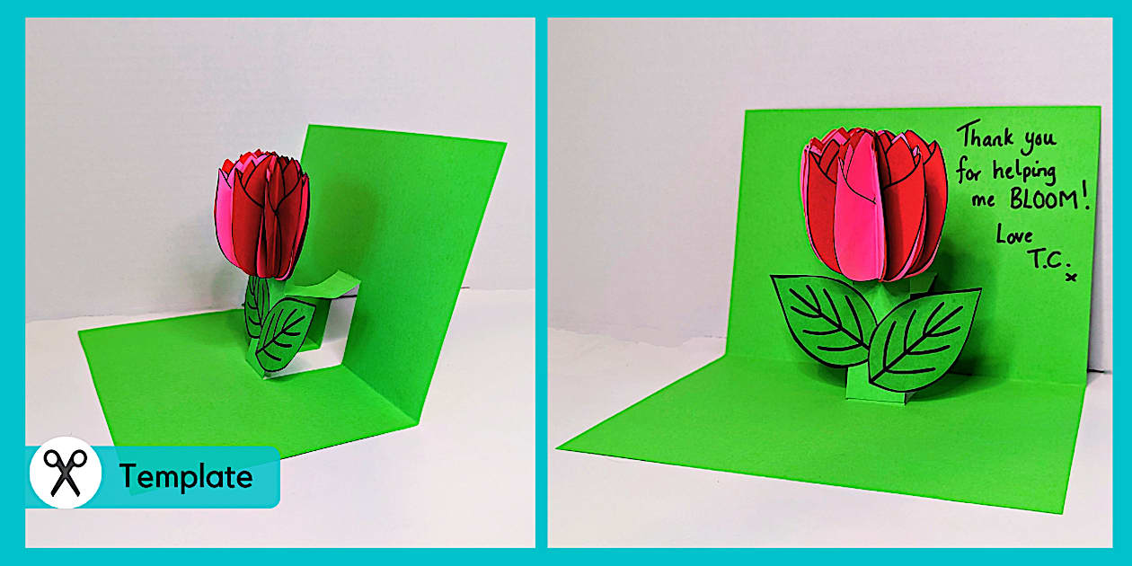 Pop Up Flower Card | Mothers and Others Day Crafts - Twinkl