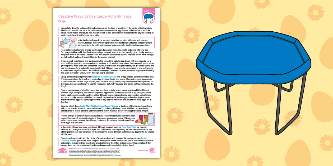 EYFS Ages 2-3 Large Activity Trays: Easter | Twinkl - Twinkl