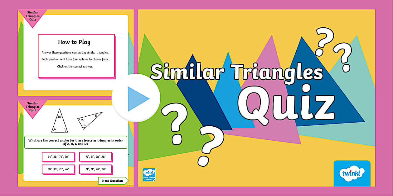 Similar Triangles Quiz - Primary Mathematics (teacher made)