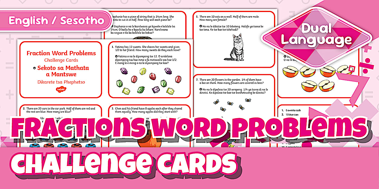 Grade4 Maths- Term3 -Fractions Word Problems Maths Challenge