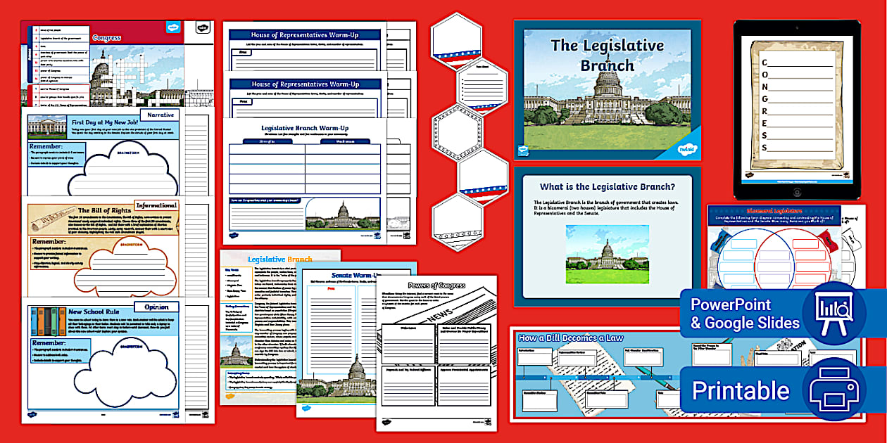 Eighth Grade Legislative Branch Teaching Pack (Teacher-Made)