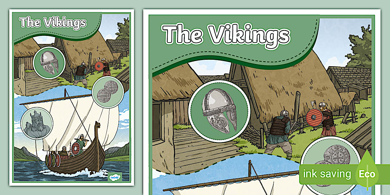 Vikings A4 Title Page - Twinkl - KS2 (teacher made) - Twinkl