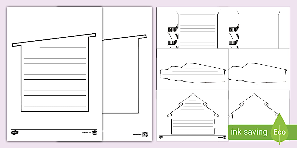 Houses and Homes Writing Templates (teacher made) - Twinkl