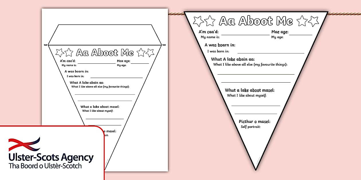 Ulster Scots Aa Aboot Me Classroom Bunting (Teacher-Made)