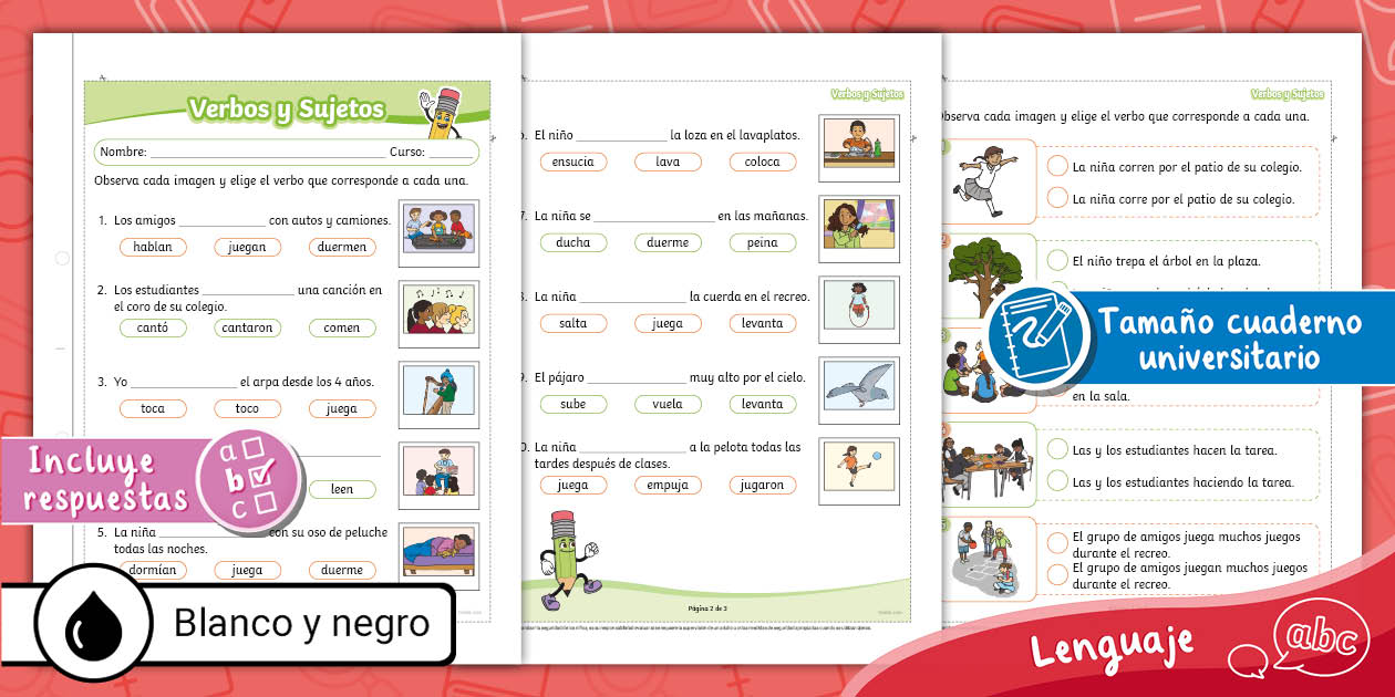 Verbos | 4° Básico | Lenguaje (teacher made) - Twinkl