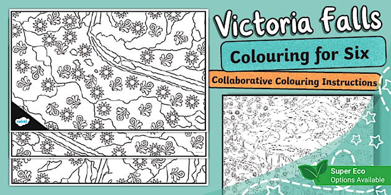 Victoria Falls Colouring Pages for Kids
