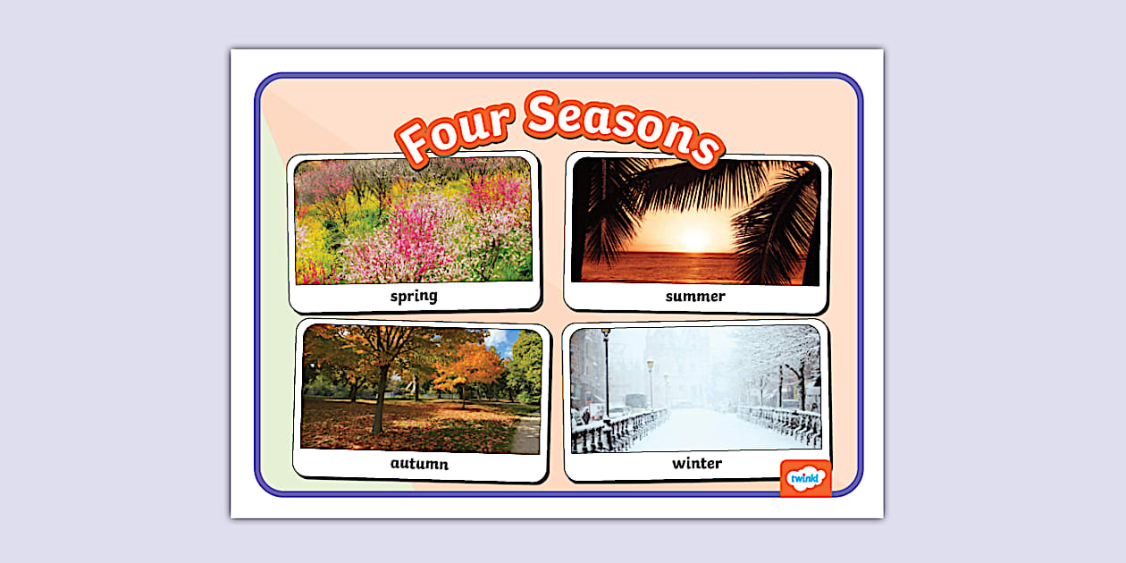 Seasons Photo Display Poster (Teacher-Made) - Twinkl