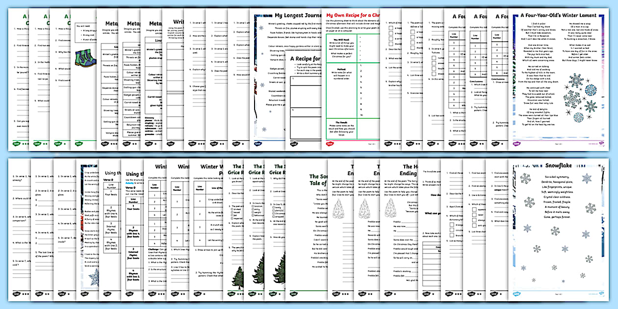KS2 Winter Poem Pack – Winter Poem KS2 (teacher made)