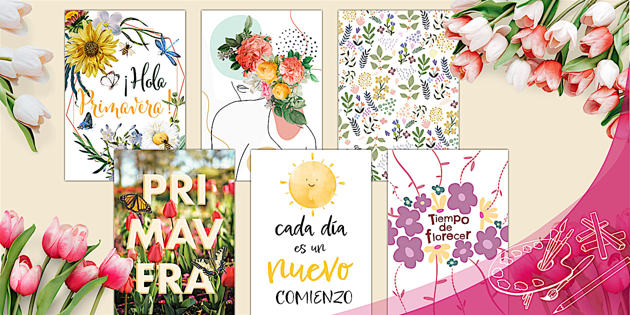 Pósters: Frases por el día de la primavera y la juventud